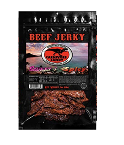Carnivore Candy Sweet and Spicy Beef Jerky (1 pack) – JurassicJerky ...